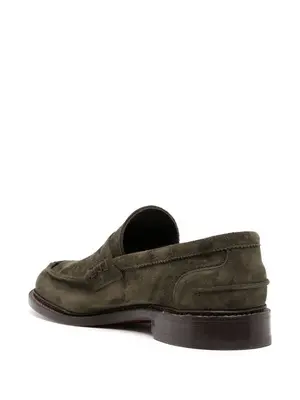 TRICKER'S Adam Suede Penny Loafers - Green
