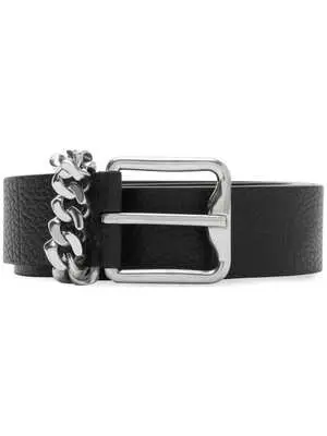 Burberry B-buckle Leather Belt - Black