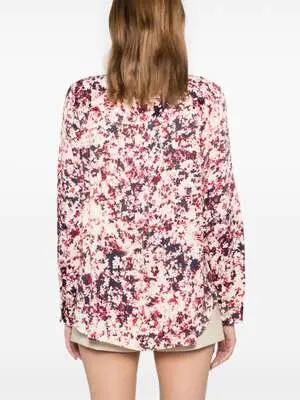 BOSS Floral-print Satin Shirt