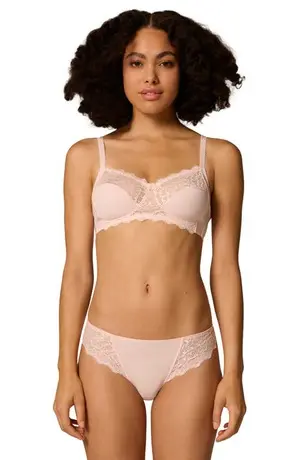 Simone Perele Caresse' Lace Tanga Briefs - Blush