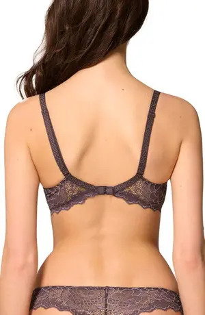 Simone Perele Caresse' Lace Tanga Briefs - Graphite Grey