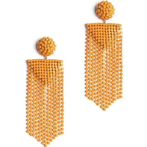 Deepa Gurnani Fanning Drop Earrings - Orange