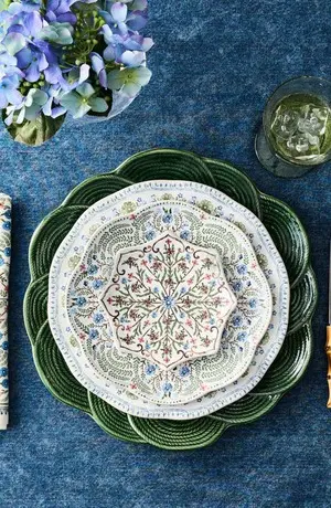 JULISKA Villa Seville Set Of Four Scalloped Cocktail Plates