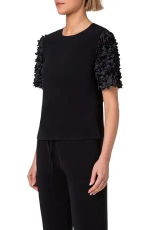 Akris 3d Petal Sleeve Top