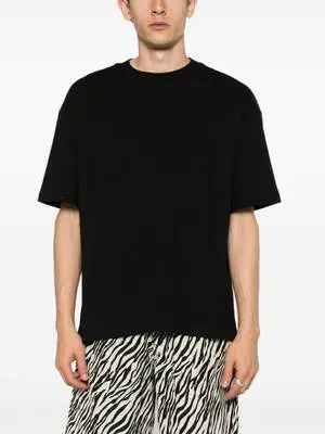Amiri Logo-embroidered Cotton T-shirt - Black
