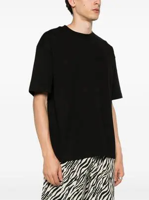 Amiri Logo-embroidered Cotton T-shirt - Black