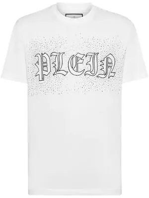 Philipp Plein Logo-embellished Cotton T-shirt - White