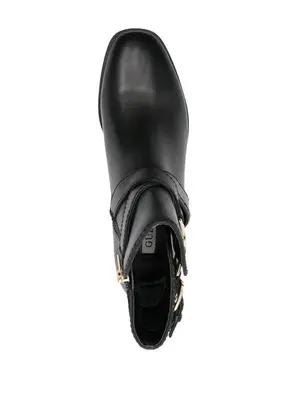 Guess Floriza Logo-plaque Leather Boots