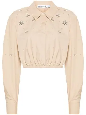 Self-portrait Embellished Shirts For Women