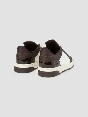 GIUSEPPE ZANOTTI Colorblocked Leather Low-top Sneakers