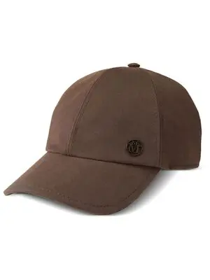 MAISON MICHEL Appliqué Logo Baseball Cap - Brown