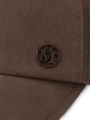 MAISON MICHEL Appliqué Logo Baseball Cap - Brown