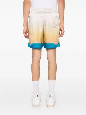 Casablanca L'arc Coloré Silk Shorts - Yellow