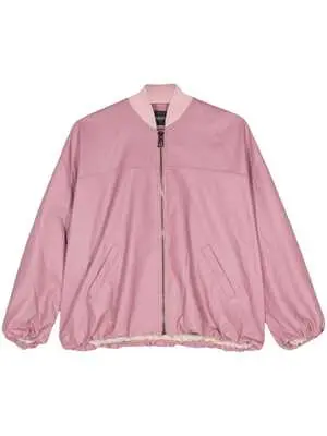 Simonette Ravizza Leather Bomber Jacket