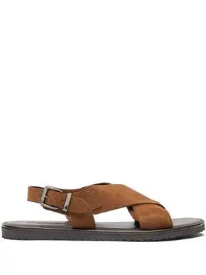 SCAROSSO Massimo Suede Sandals - Brown