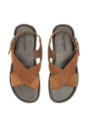 SCAROSSO Massimo Suede Sandals - Brown