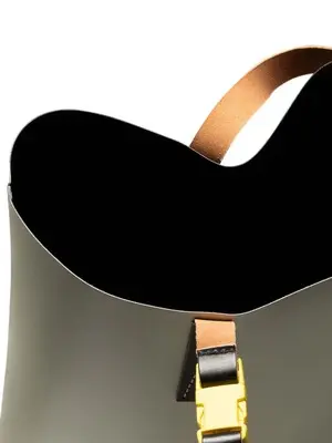 Marni Logo-print Leather Tote Bag - Neutrals