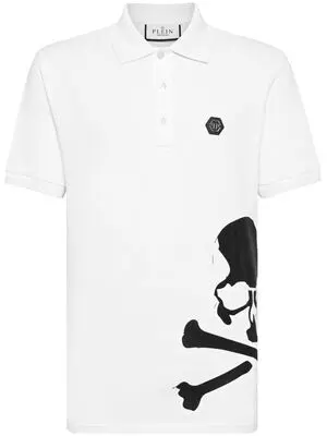 Philipp Plein Skull & Bones Cotton Polo Shirt