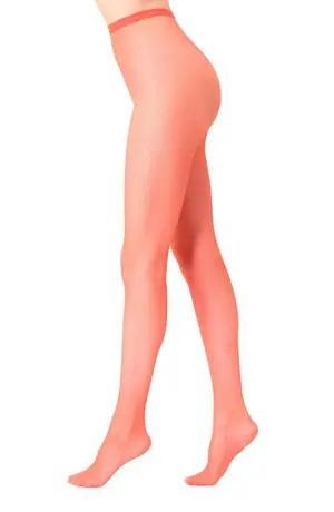 Oroblu Collant Tricot Fishnet Tights Orange 20