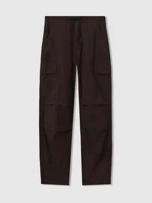 REISS Alessio Tapered Combat Trousers - Chocolate
