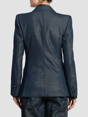 Giorgio Armani Metallic Denim Blazer