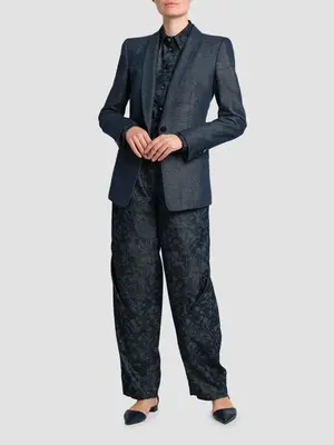 Giorgio Armani Metallic Denim Blazer