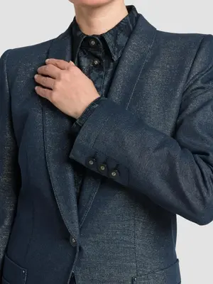 Giorgio Armani Metallic Denim Blazer