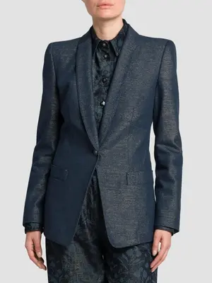 Giorgio Armani Metallic Denim Blazer