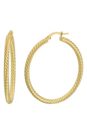 Bony Levy 14k Gold Twisted Hoop Earrings - 14k Yellow Gold