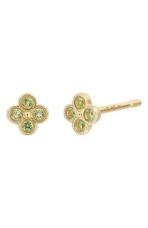 Bony Levy 14k Gold Semiprecious Stone Stud Earrings - 14k Yellow Gold /peridot