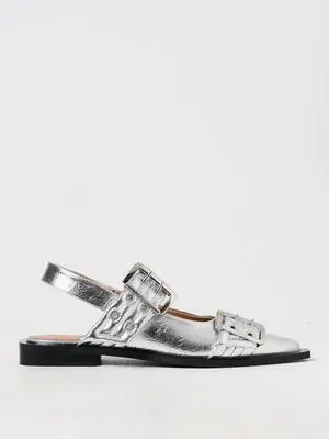 Ganni Silver Tone Shoes For Women