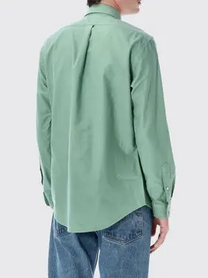 Polo Ralph Lauren Cotton Shirt With Button-down Collar And Logo - Sage