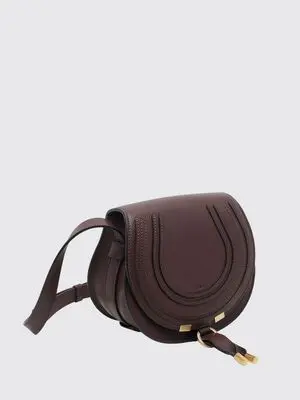 Chloé Marcie Mini Grained Calfskin Crossbody Bag - Coffee