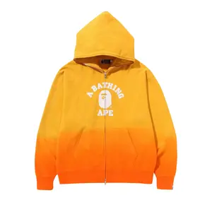 A BATHING APE College Gradation Relaxed Fit Full Zip Hoodie