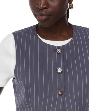 Whistles Lottie Pinstriped Vest