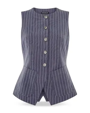 Whistles Lottie Pinstriped Vest