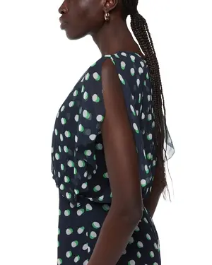 Whistles Moon Spot Dress - Navy/multi