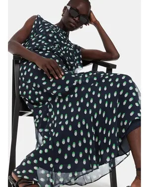 Whistles Moon Spot Dress - Navy/multi