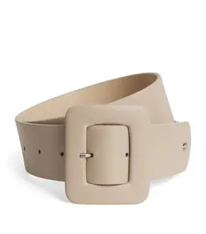 Max Mara Nappa Leather Tonal Belt Beige