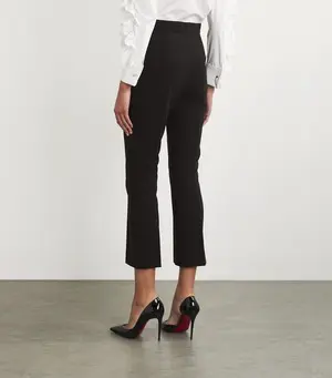 Max Mara Cropped Slim Trousers - Black