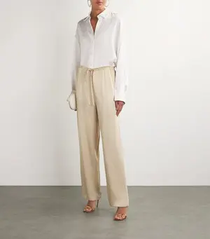 Lapointe Satin Drawstring Trousers