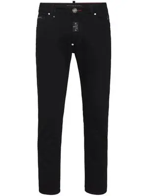 Philipp Plein Logo-plaque Skinny-cut Jeans - Black
