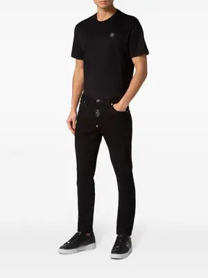 Philipp Plein Logo-plaque Skinny-cut Jeans - Black
