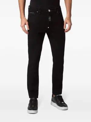 Philipp Plein Logo-plaque Skinny-cut Jeans - Black