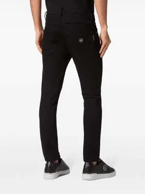 Philipp Plein Logo-plaque Skinny-cut Jeans - Black