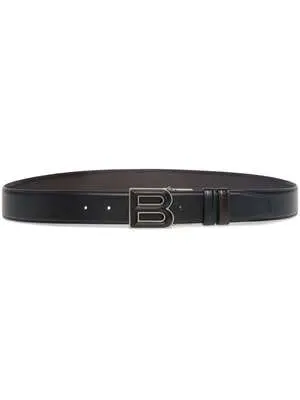 Bally Logo-buckle Leather Belt - Black