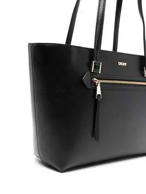 Dkny Logo-lettering Tote Bag - Black