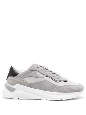 BOSS Lace-up Leather Sneakers - Grey