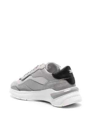 BOSS Lace-up Leather Sneakers - Grey
