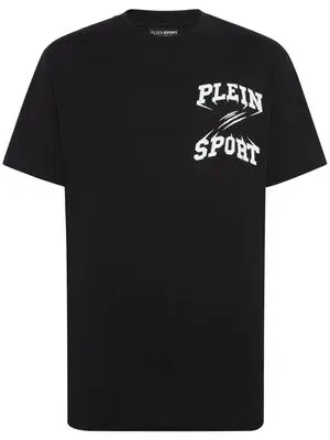 PLEIN SPORT Logo-print Crew-neck T-shirt - Black